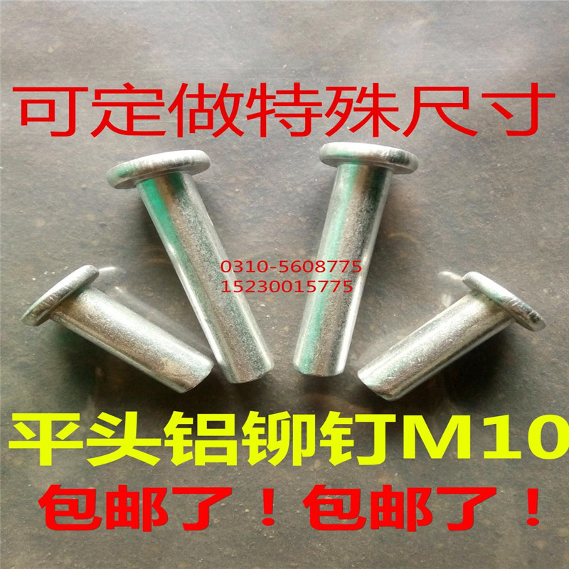 特价包邮平头铝铆钉 实心铝铆钉 铆接铝铆钉 手打敲击式铝铆钉M10