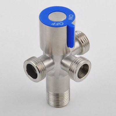 不锈钢加长三通角阀一进