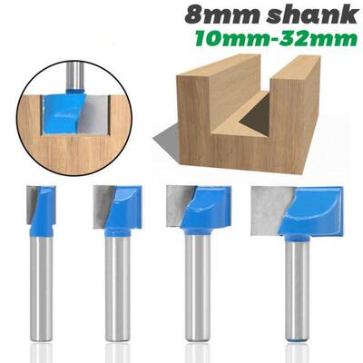 1/4/16Ppcs 8mm Shank Surface Planing Wood Milling Router Bit