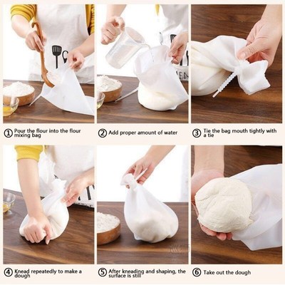 3kg/6kg Silicone Kneading Bag Dough Flour Mixer Bag Multifun