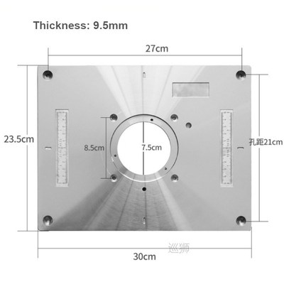Multifunctional Aluminium Router Table Insert Plate for Elec