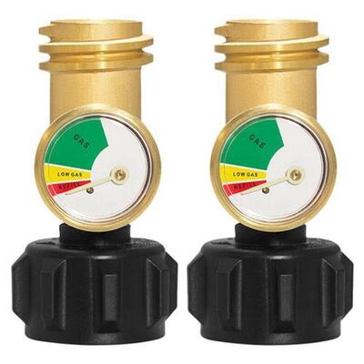 2Pcs Propane Gas LP Tank Bottle Gauge Gas Grill BBQ RV Press