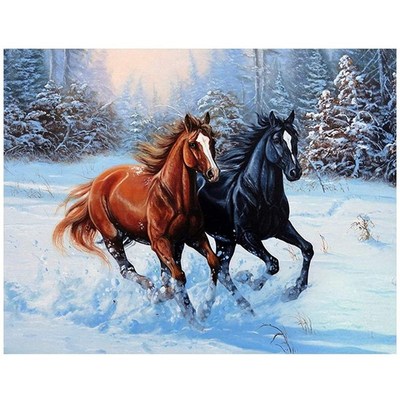 DIY Diamond Painting Full Square Drill Kits Running Horse Pa