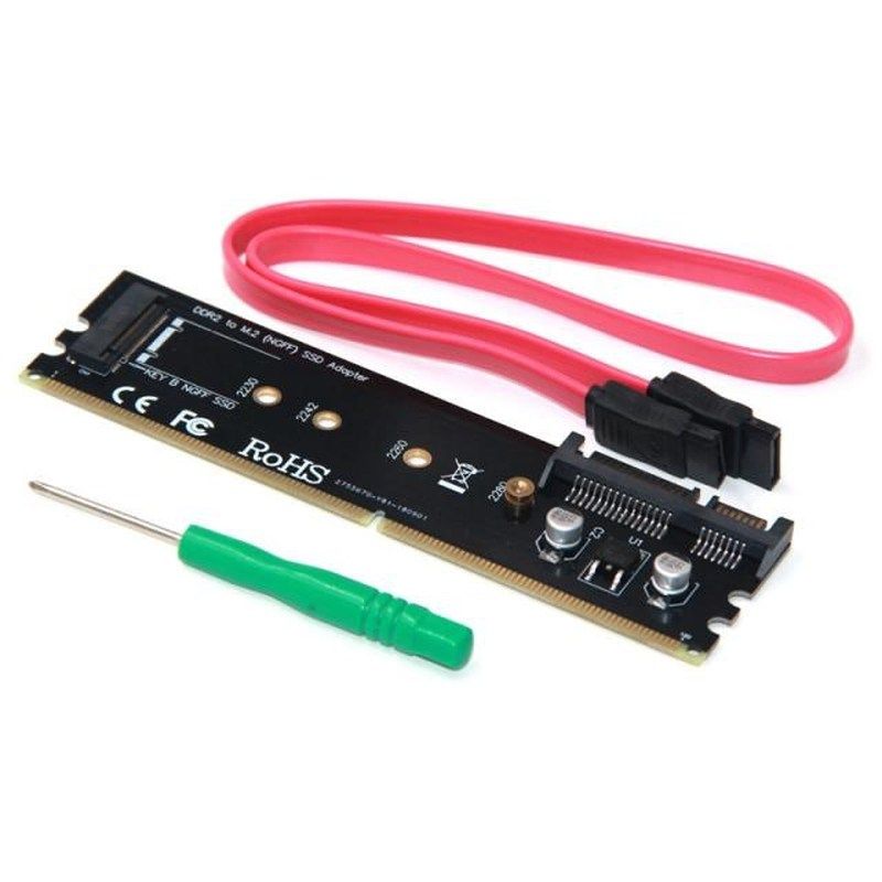 DDR2 DDR3 DDR4 to M2 SSD Adapter M.2 NGFF B Key Riser Card S_虎窝淘