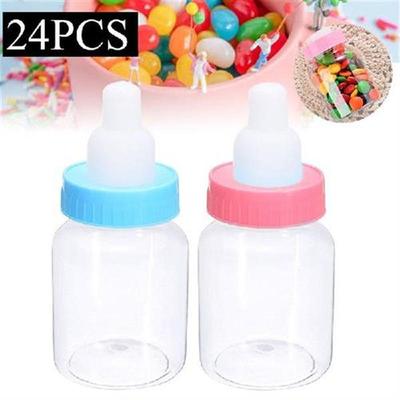 24Pcs Baby Girl Boy Shower Favor Bottles Candy Box Bottle fo