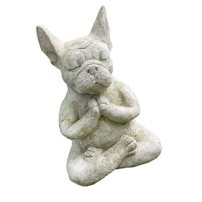 Meditation Bulldog Resin Statue Meditating Dog Statue