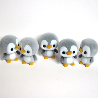 5.5CM Super Kawaii Flocking Penguin Doll Mini Cute Action F