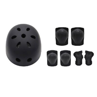 7Pcs/Set Kids Helmet Knee Elbow Wrist Pads Kit for Bike