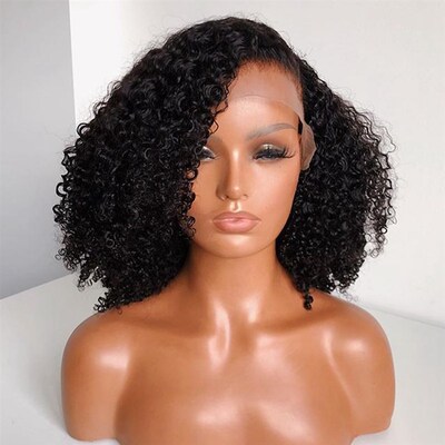 Kinky Curly Pre Plucked Hairline 360 Lace Frontal Human Hair
