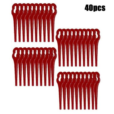 40pcs Plastic Blades For Grizzly Tools Cordless Strimmer Gra
