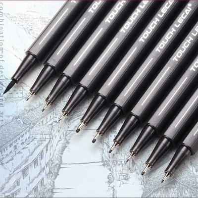 10Pcs/set Pigt Liner Micron Ink Marker Pen 0.05 0.1 0.2 0.3