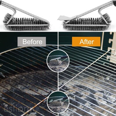 Grill Brush and Scraper,18 inch stainless steel Wire Barbecu