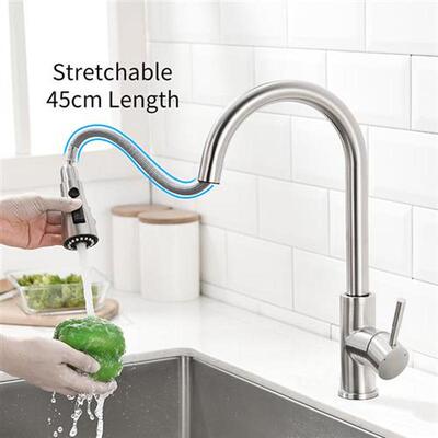 Black Smart Touch Kitchen Faucets Crane For Sensor Kitchen W