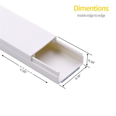 8pcs PVC Cord Duct Cover Wire Management Cable Raceway House