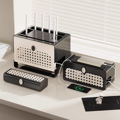 中古风wifi路由器收纳盒家用桌面