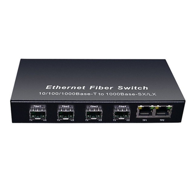 Gigabit SFP Fiber Switch 1000Mbps Optical Media Converter 4X