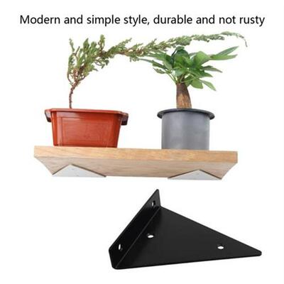 2 Pcs Triangular Shape Floating Shelf Brackets Invisible She