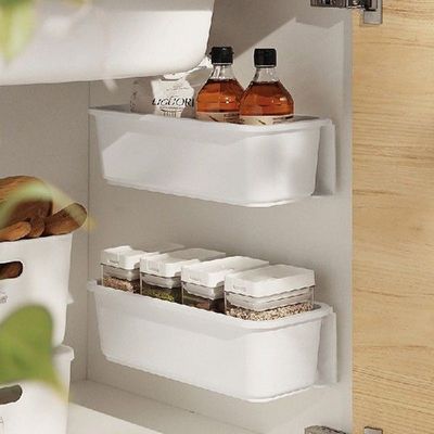 Kitchen Under Sink Storage Box Rack Wall Hanging Organizer