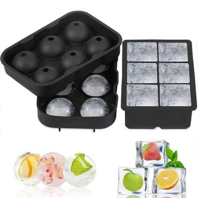 1pc Large Size 6 Cell Ice Ball Mold Silicone Ice Cube Trays