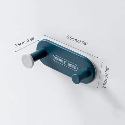 4Pcs Wall Mount Plastic Key Holder Double Hooks Cable Organi