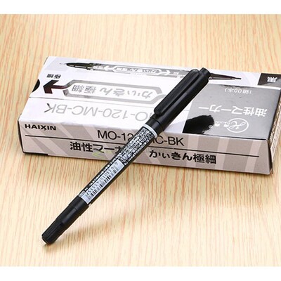 10Pcs/lot Permanent Paint Marker Pen Twin Tips Doubled Heade