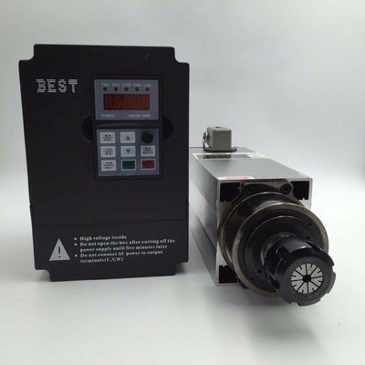 1.5kw 380V CNC Spindle Motor Kit 18000rpm ER20 Air-cooled Sq