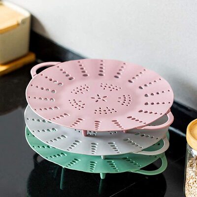 Silicone Steamer Rack Heat Resistant Steaming Tray Cookware