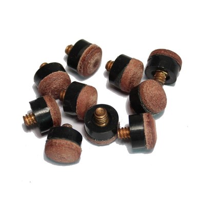 10PCS Packed Brown Color Screw on Tips for Billiard Pool Cue