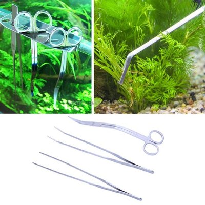 3in1 Aquarium Aquatic Live Plants Maintenance Tweezers Sciss