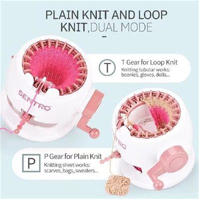 Round Loom 22-Needles Knitting Machine Homemade DIY