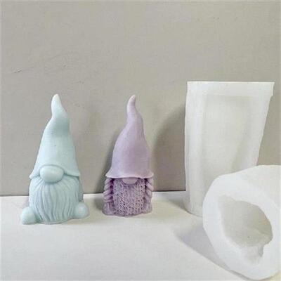 Santa Beard Faceless Gnome Candle Silicone Mold Molde De