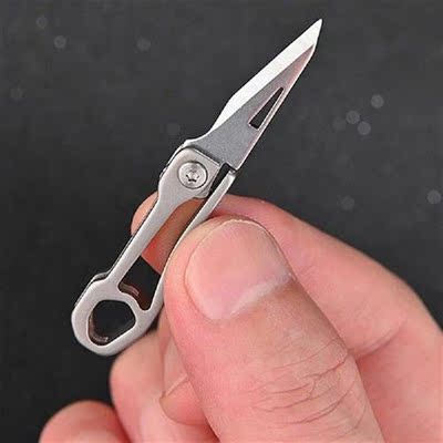 Ultra Slim Keychain Blade Foldable Keychain Knife Camping