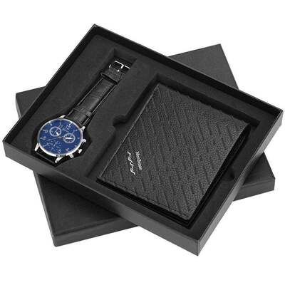 Men Luxury Watch Gifts Set For Wallet Quartz Wristwatch2pcs