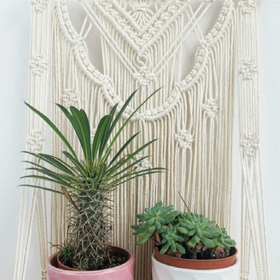 Home Decor Plant Tapestry Wall Hanging Boho Decor Hand-woven
