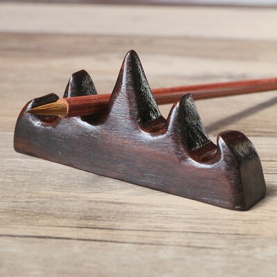 *Chinese Calligraphy Painting Brush Holder Rack Study Treasu