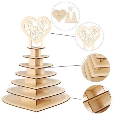 Romantic Wedding Wooden Ornaments Mr&Mrs Chocolate Stand