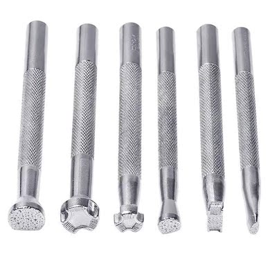 6Pcs Leather Stamping Tools Leather Working Saddle Making St