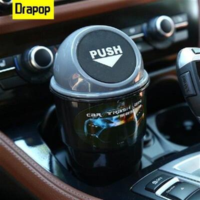 550ml Mini Car Garbage Can Mini Trash Storage Box Circular