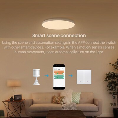 2Gang Smart WiFi Light Switch Push Button Tuya APP Remote Co