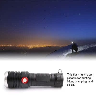 Electric Torch Rechargeable 3 Files Adjustment T6 LED Handy