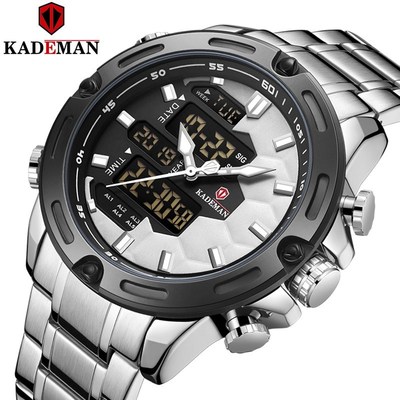 KADEMAN Mens Watch Quartz Analog LCD Digital Luxury Fashion