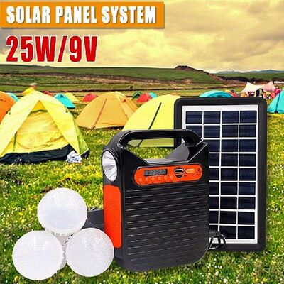 25W USB Charger Home System Solar Power Panel Generator