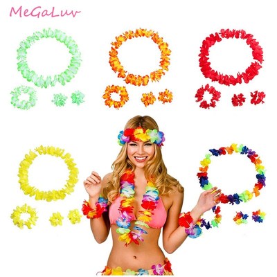 5 pcs/lot Hawaii Party Flower Wreath Hawai Floral Head Decor