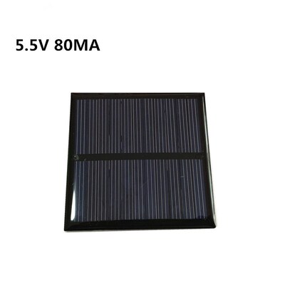 Mini Polycrystaline Silicon Solar Panel 5.5V 80MA for Chargi