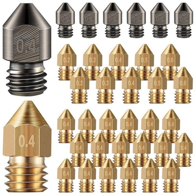 34 Pcs 3D Printer Nozzle Extruder 0.4mm MK8 Hardened Steel N