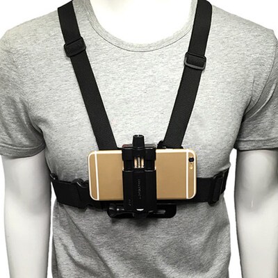 Adjustable Phone Clip Holder Mobile Phone Chest Mount Harnes