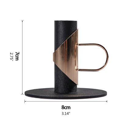 Retro Iron Taper Candle Holder 2 PCS Candle Holders for Cand