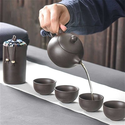 Teaware  Portable Teapot Tea Set Gift Chinese Purple Sand Te