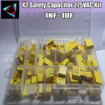 135PCS 14Values X2 Safety Capacitor 275VAC 102K-105K 1NF~1UF