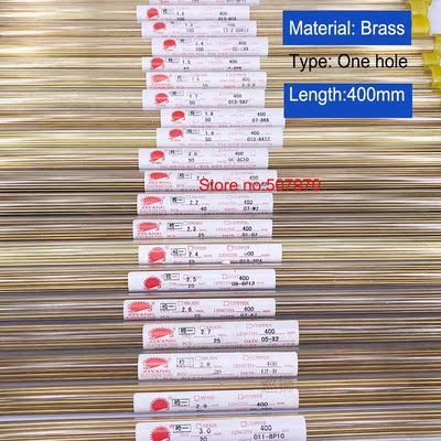 WEDM Brass Electrode Tube 0.5/0.8/0.9/1.0/1.5*400mm Die Sing